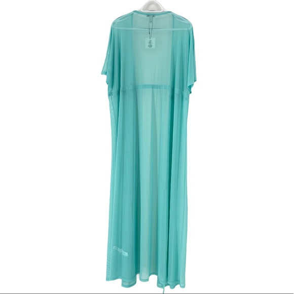 Revamped | Intimates & Sleepwear | Revamped Mesh Robe Maxi Dress Mint ...